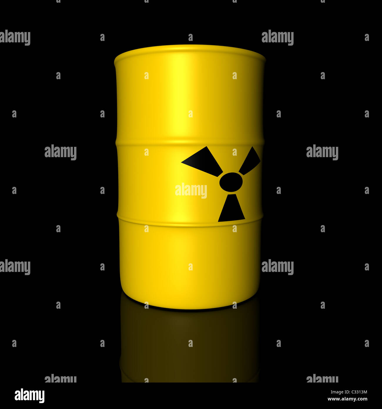 Barrel filled with radioactive Trash Stock Photo - Alamy
