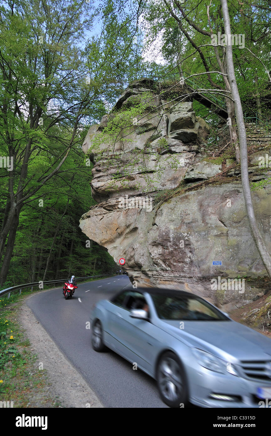 Driving rock cliff face trees hi-res stock photography and images - Alamy