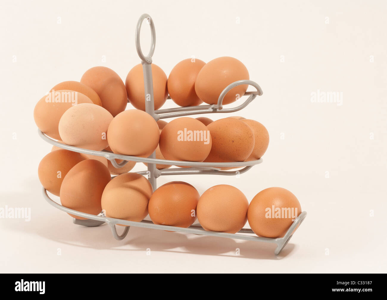 A Rack of Eggs Stock Photo - Alamy