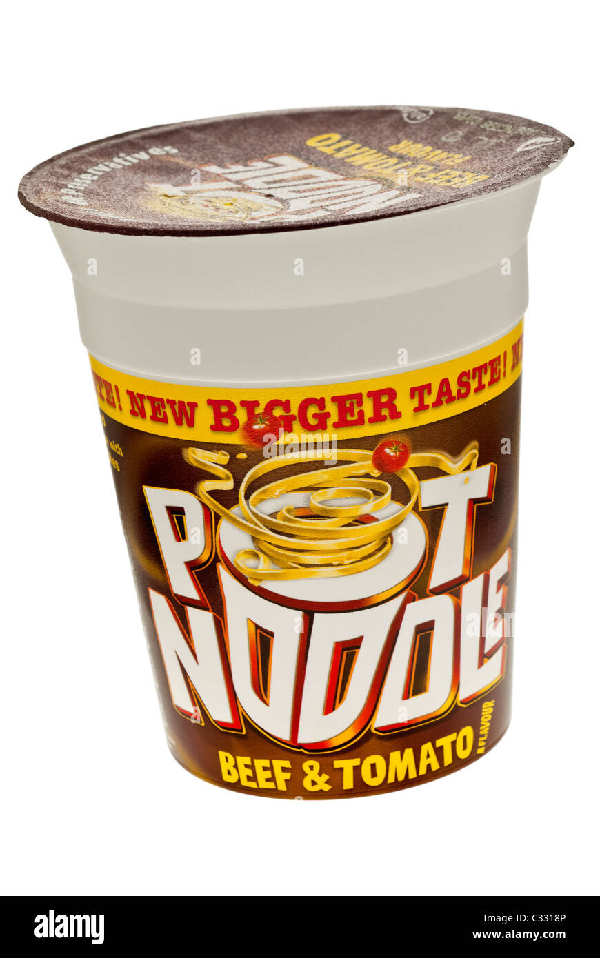 Pot Noodle Beef and Tomato Flavour Stock Photo - Alamy