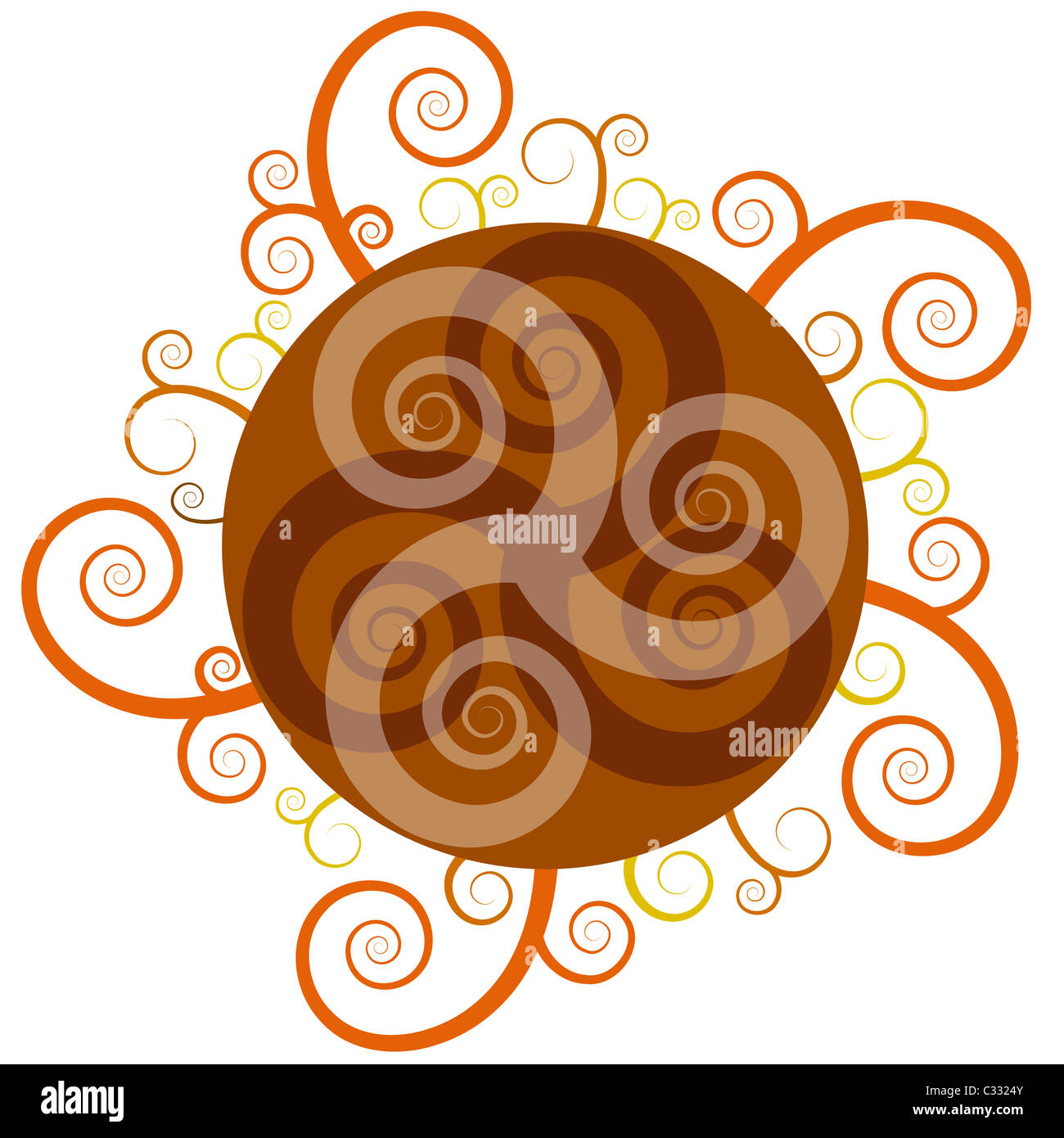 An image of a abstract swirl circle design element Stock Photo - Alamy