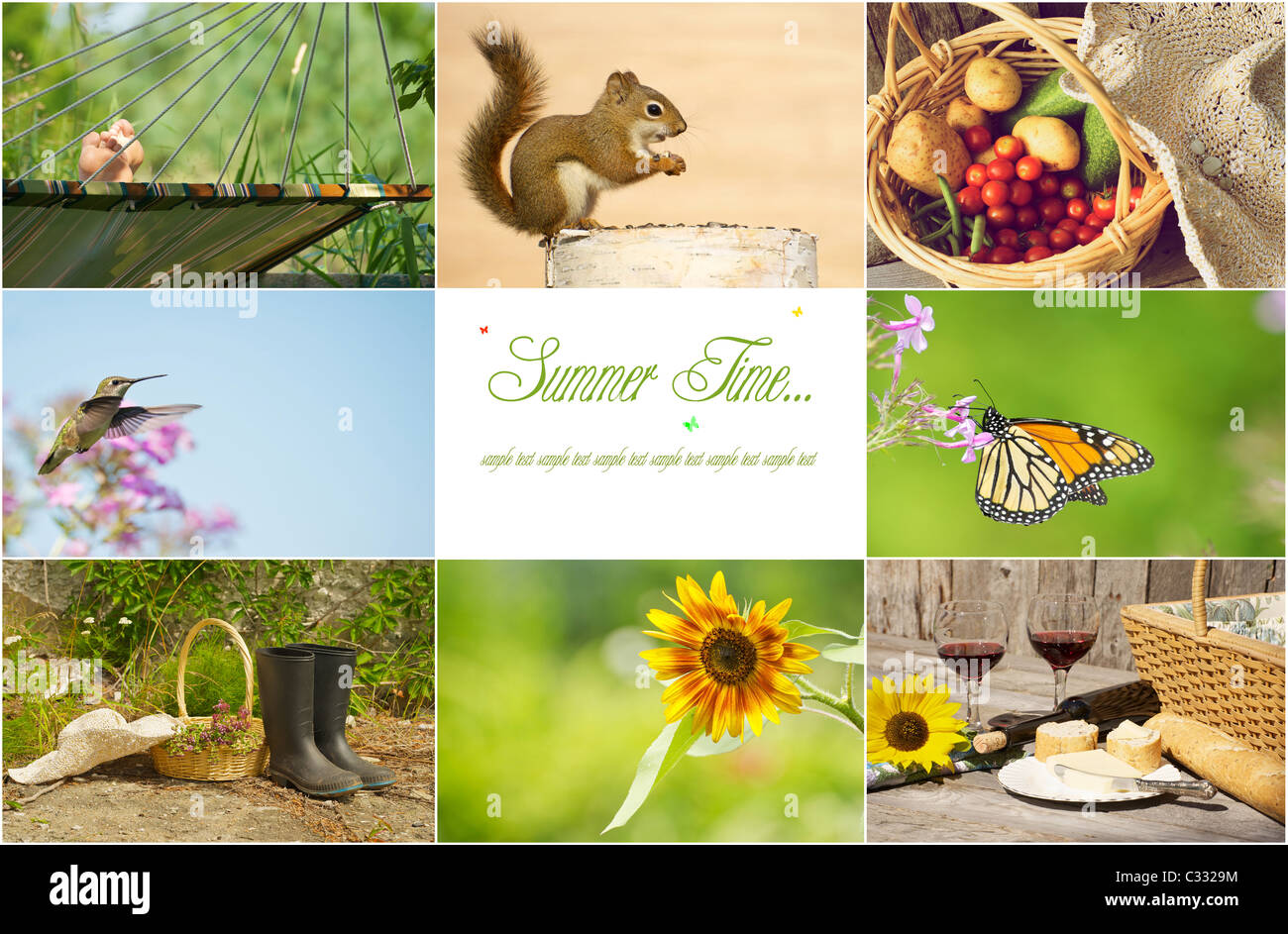 Summer Themed Collage High Resolution Stock Photography and Images - Alamy