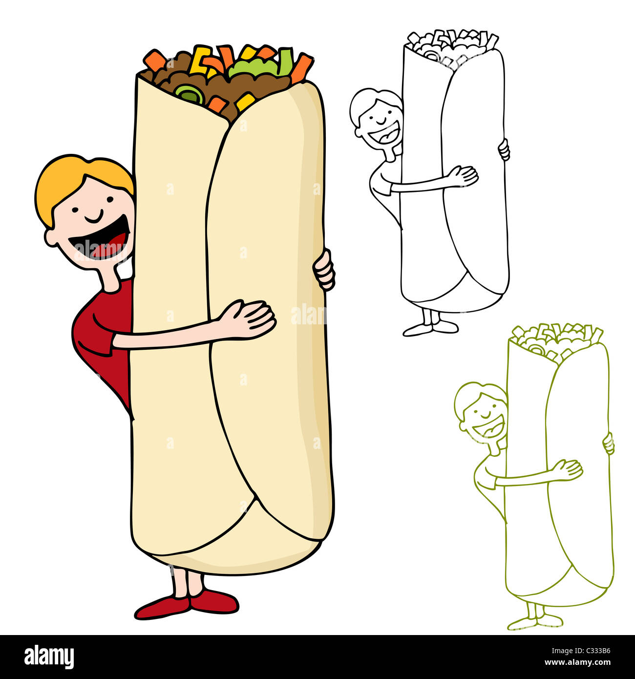 Burrito mexican food vector hi-res stock photography and images - Alamy