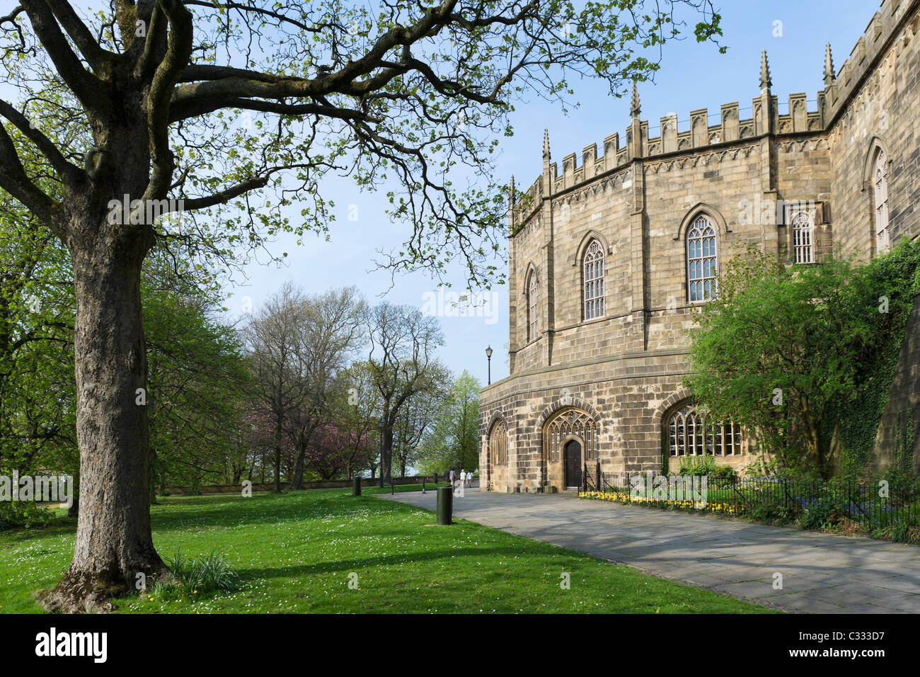 The side of Shire Hall in Lancaster Castle, Lancaster, Lancashire, UK ...