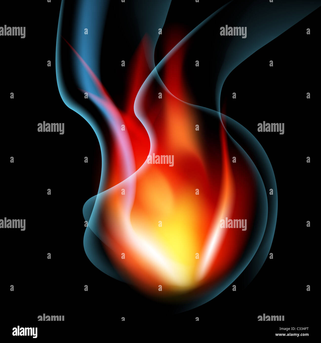 An image of a smoking flame background Stock Photo - Alamy