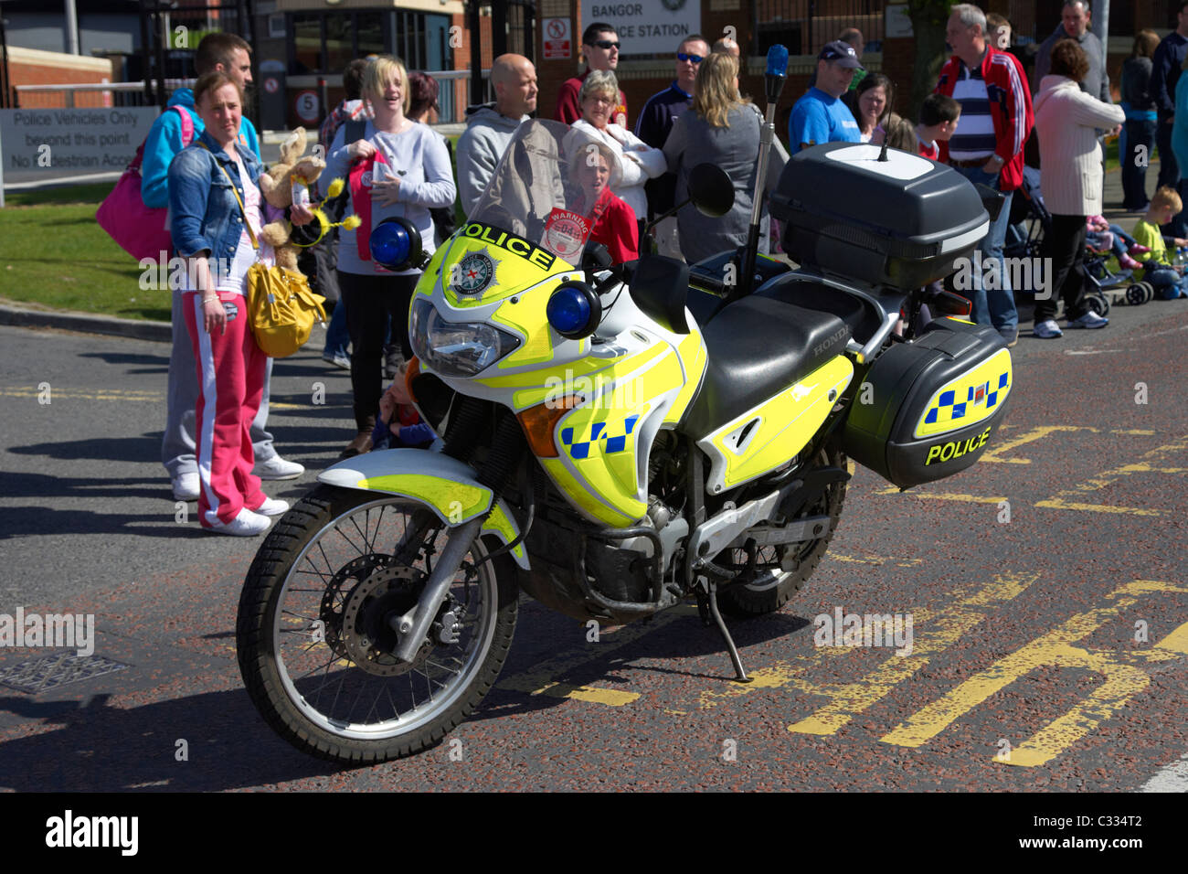 psni police motorcycle during parade in bangor county down northern ...