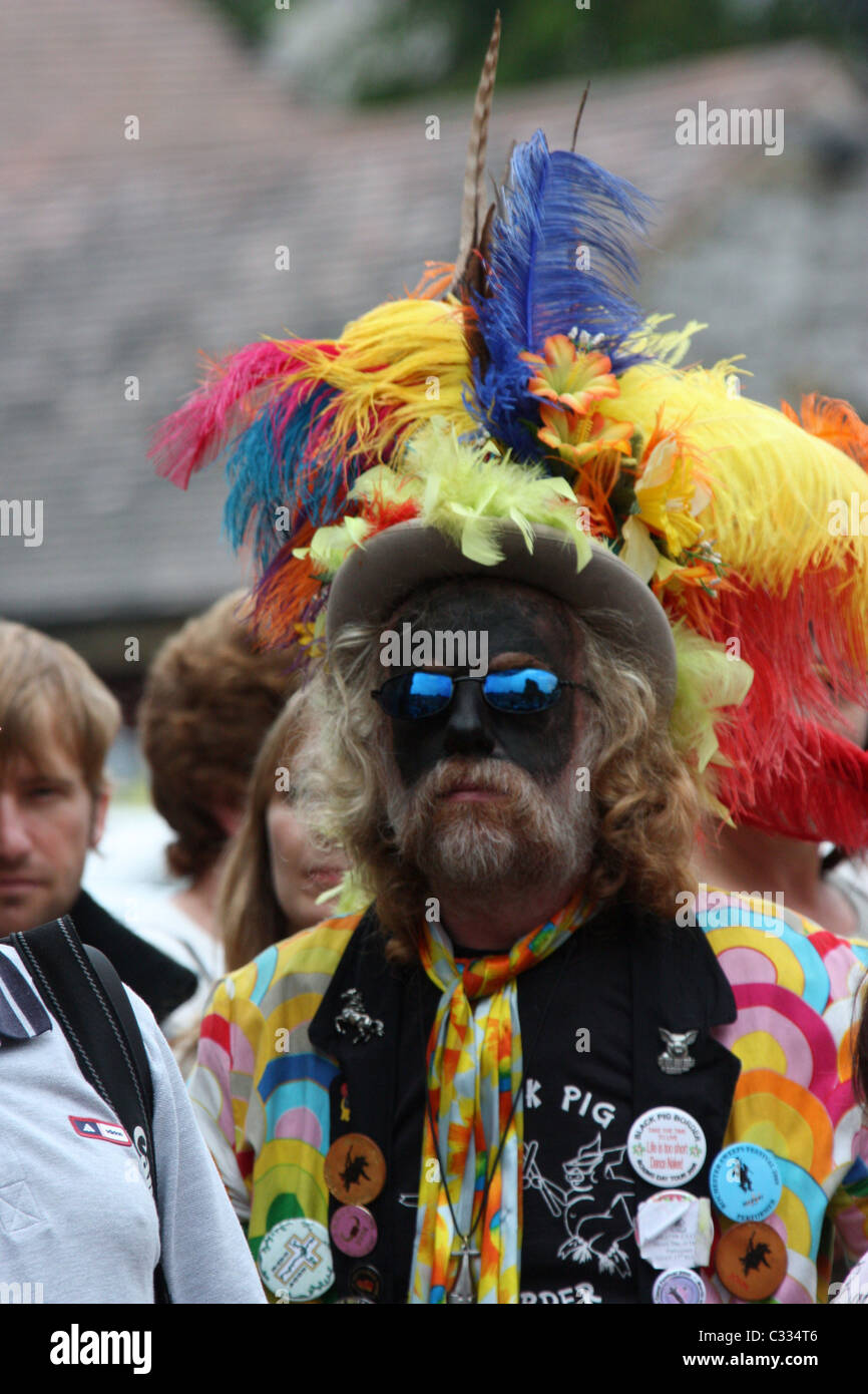 Member of Black Pig Border Morris Stock Photo - Alamy