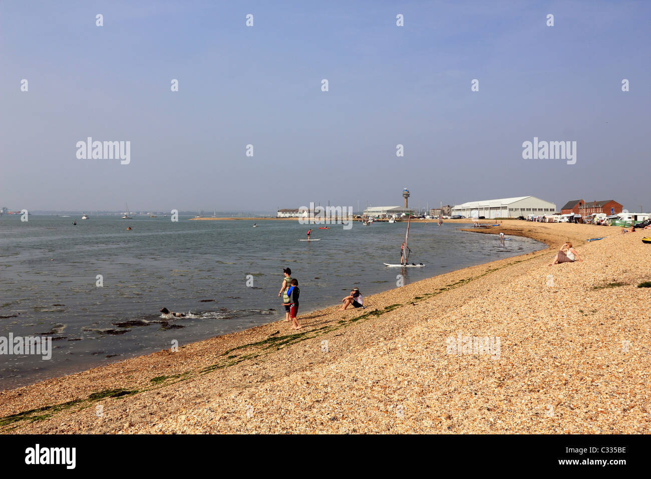 Calshot coastal village on Southampton Water where it joins the Solent ...