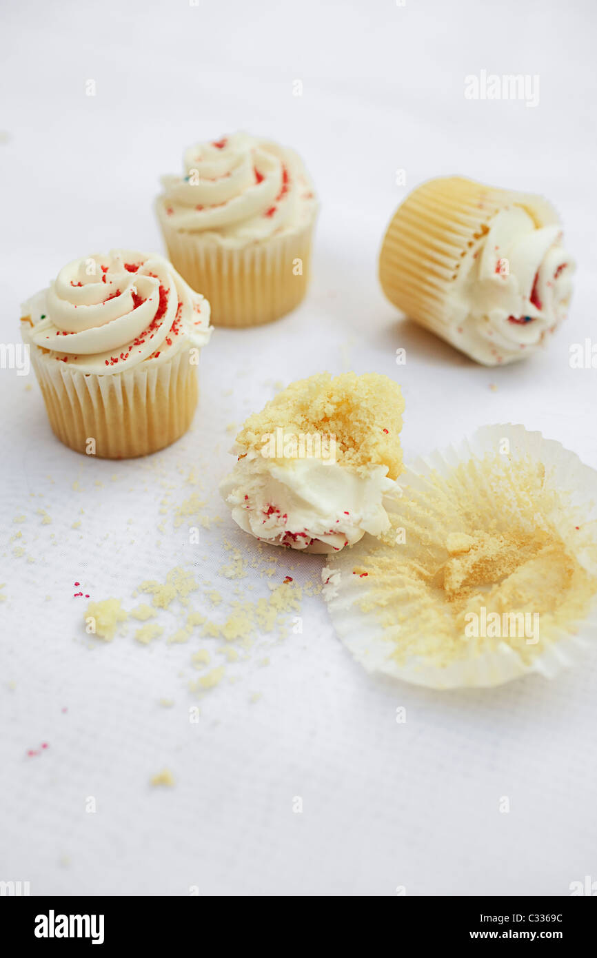 An up close portrait of mini cupcakes Stock Photo - Alamy