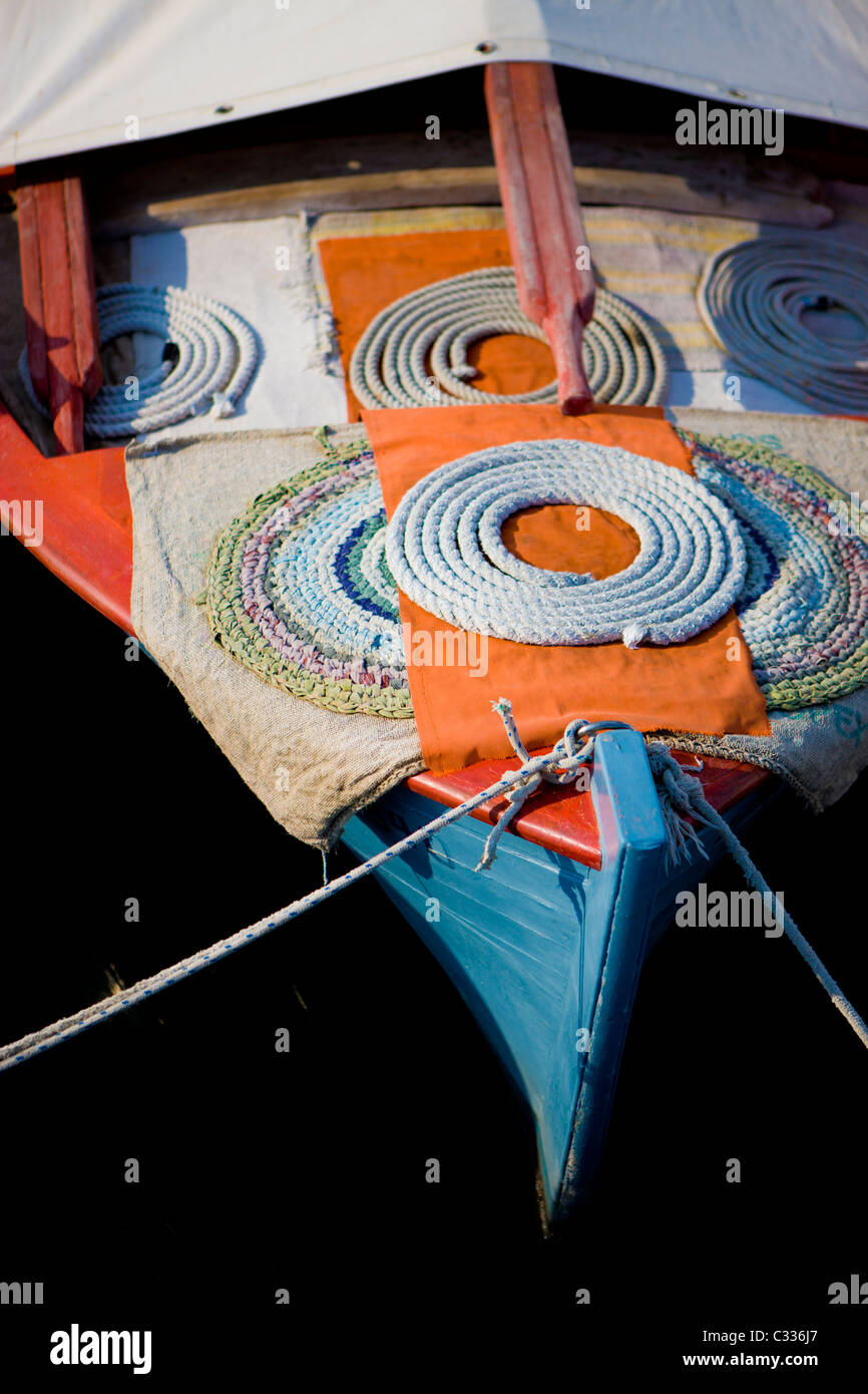Traditional Greek fishing boat in Aegina, Greece Stock Photo - Alamy