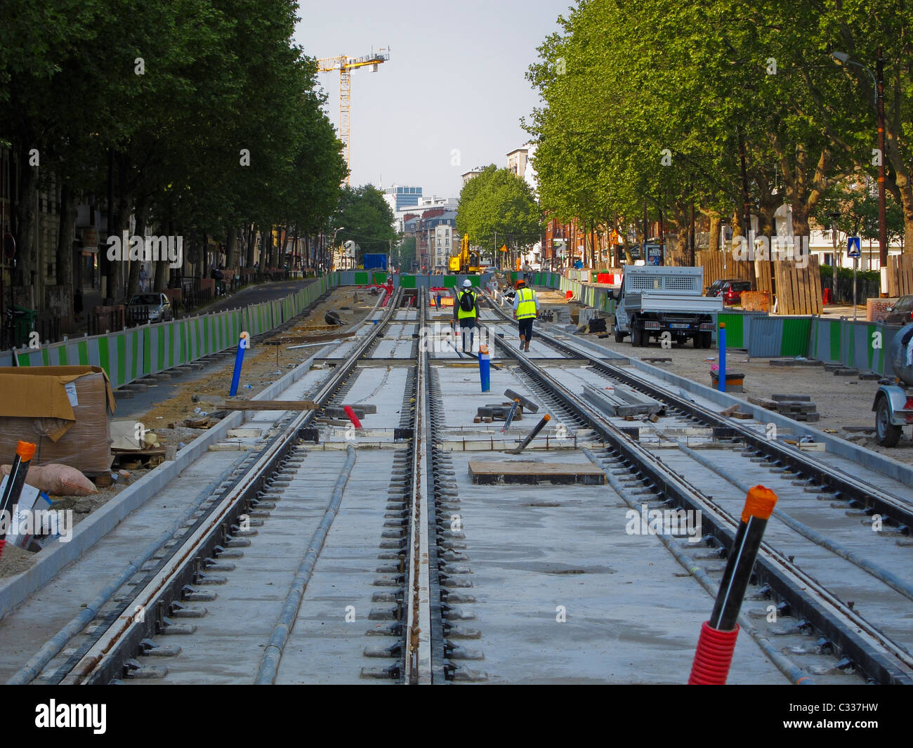 Railway construction workers aerial hi-res stock photography and images ...