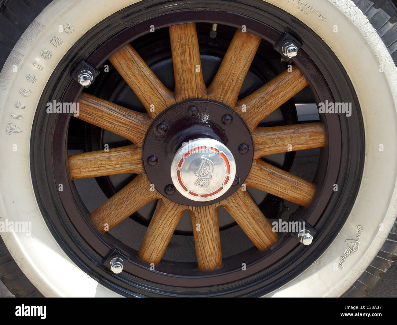 -Wheel of Classic Car Stock Photo - Alamy