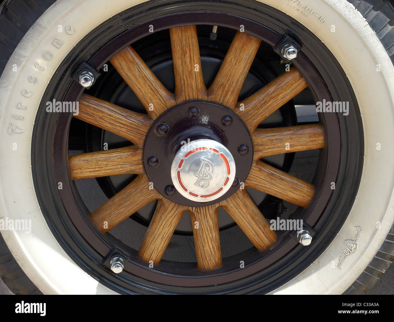 -Wheel of Classic Car Stock Photo - Alamy