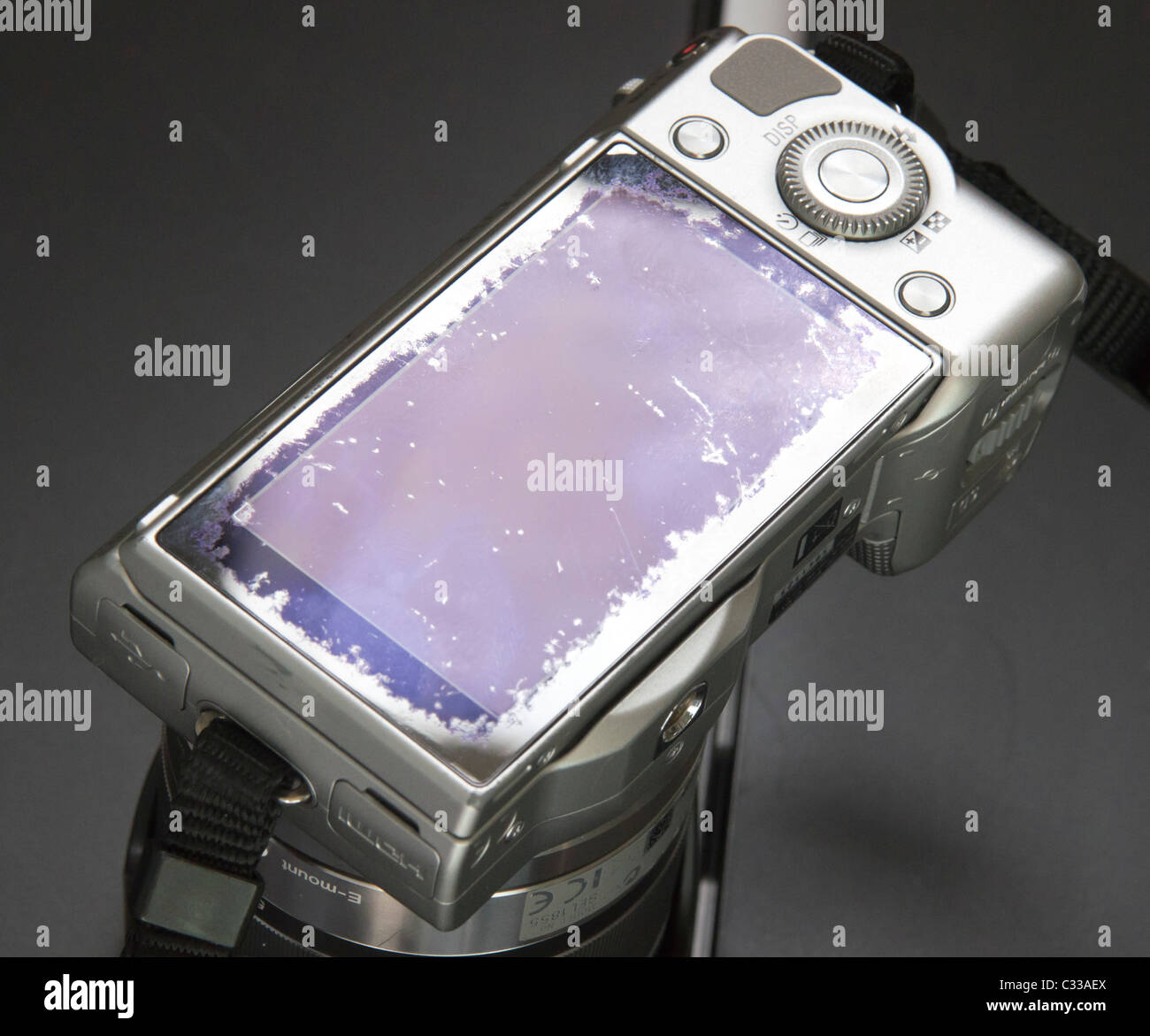 Photo equipment - rear screen outer layer failure, patchy adhesion of ...