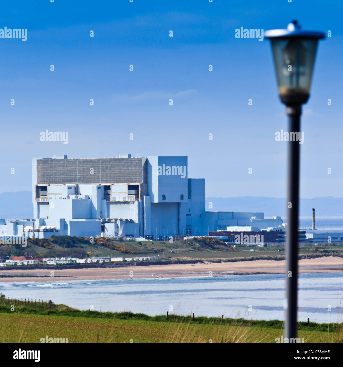 Torness Nuclear Power Station, East Lothian, Scotland. Twin advanced ...