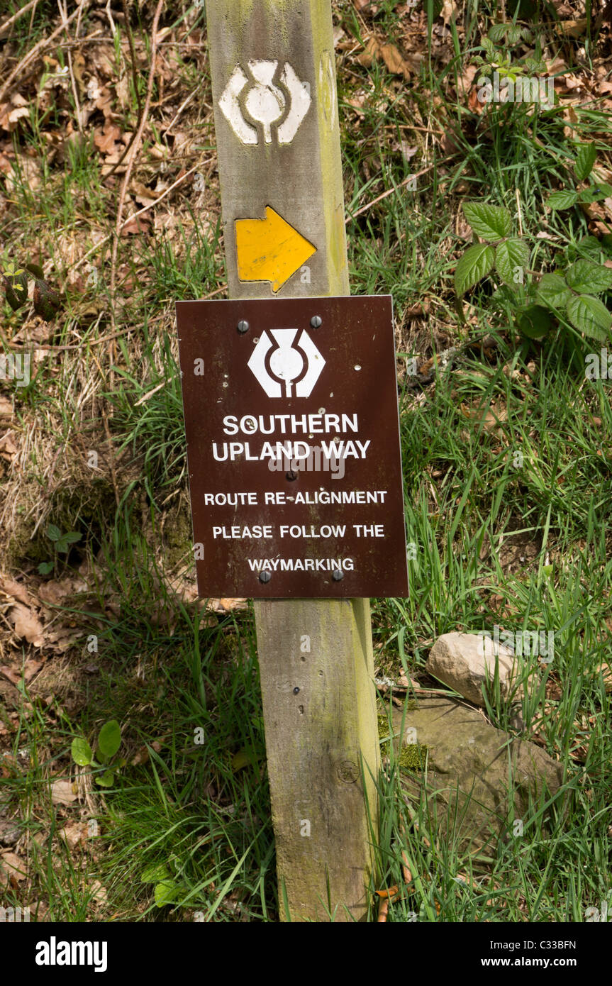 Abbey St Bathans, Berwickshire, Scotland - Southern Upland Way sign ...