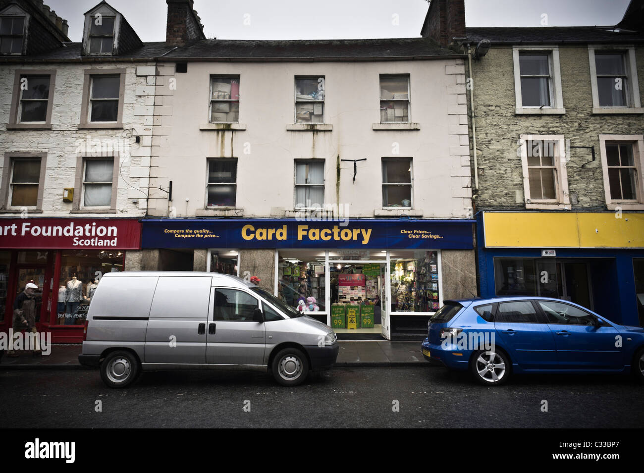 Scottish Border town of Hawick - images along the High Street ...