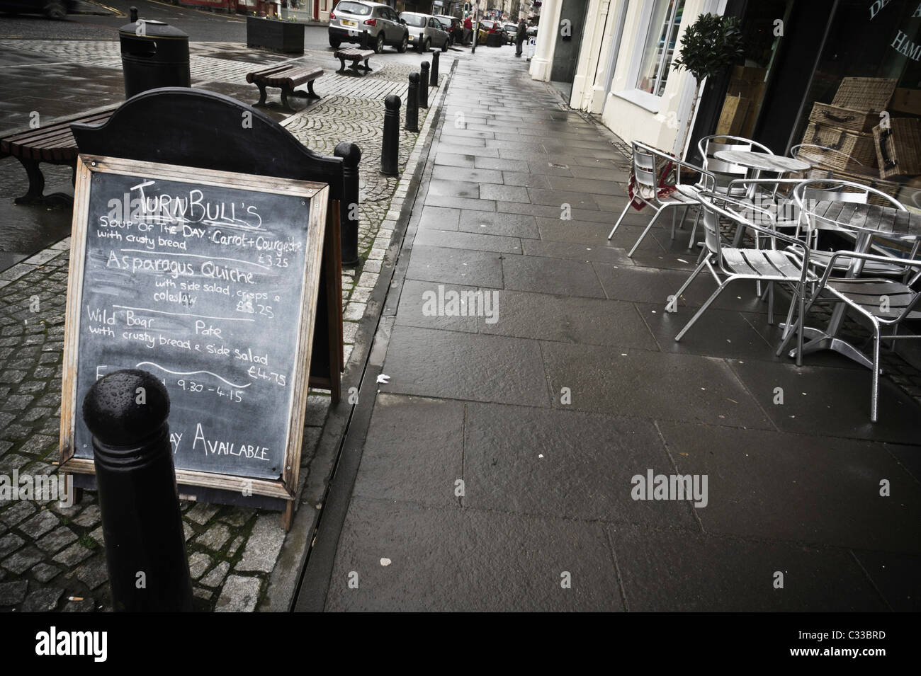 Scottish Border town of Hawick - images along the High Street ...
