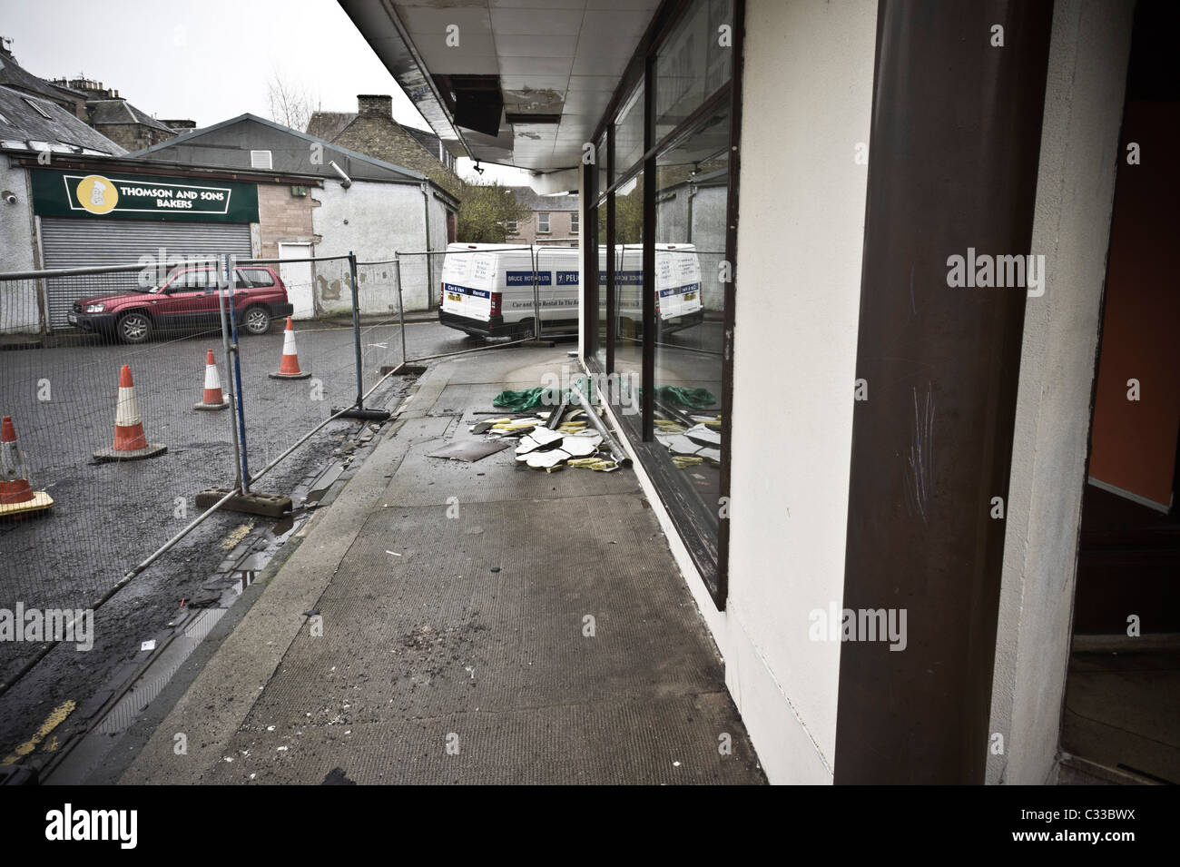Scottish Border town of Hawick - images along the High Street ...