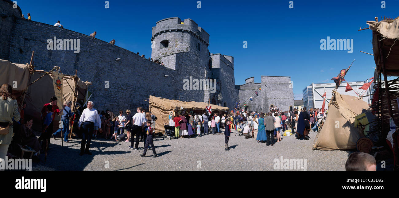 Limerick City,Co Limerick,Ireland;People At The St John's Castle Market ...