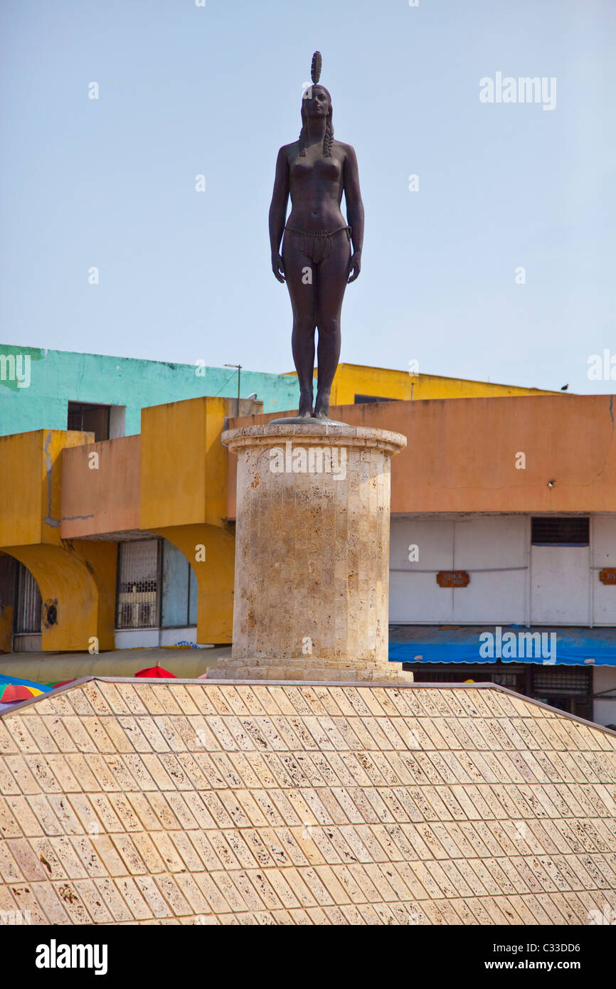 Statue of India Catalina in Cartagena, Colombia Stock Photo - Alamy