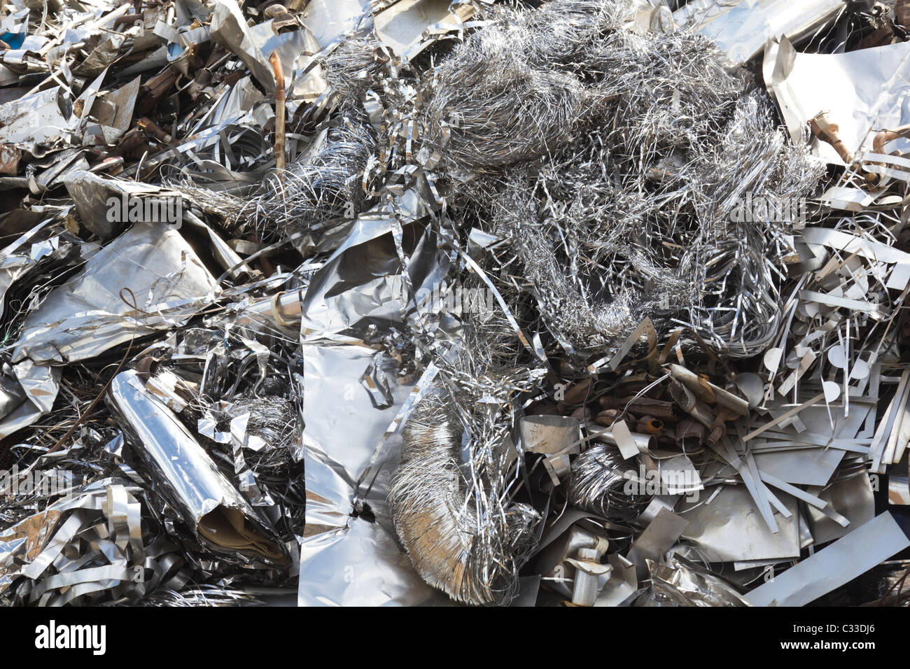 Aluminum waste in the scrapyard Stock Photo - Alamy