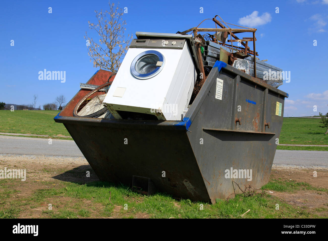 metall recycling container in Germany. Photo by Willy Matheisl Stock ...