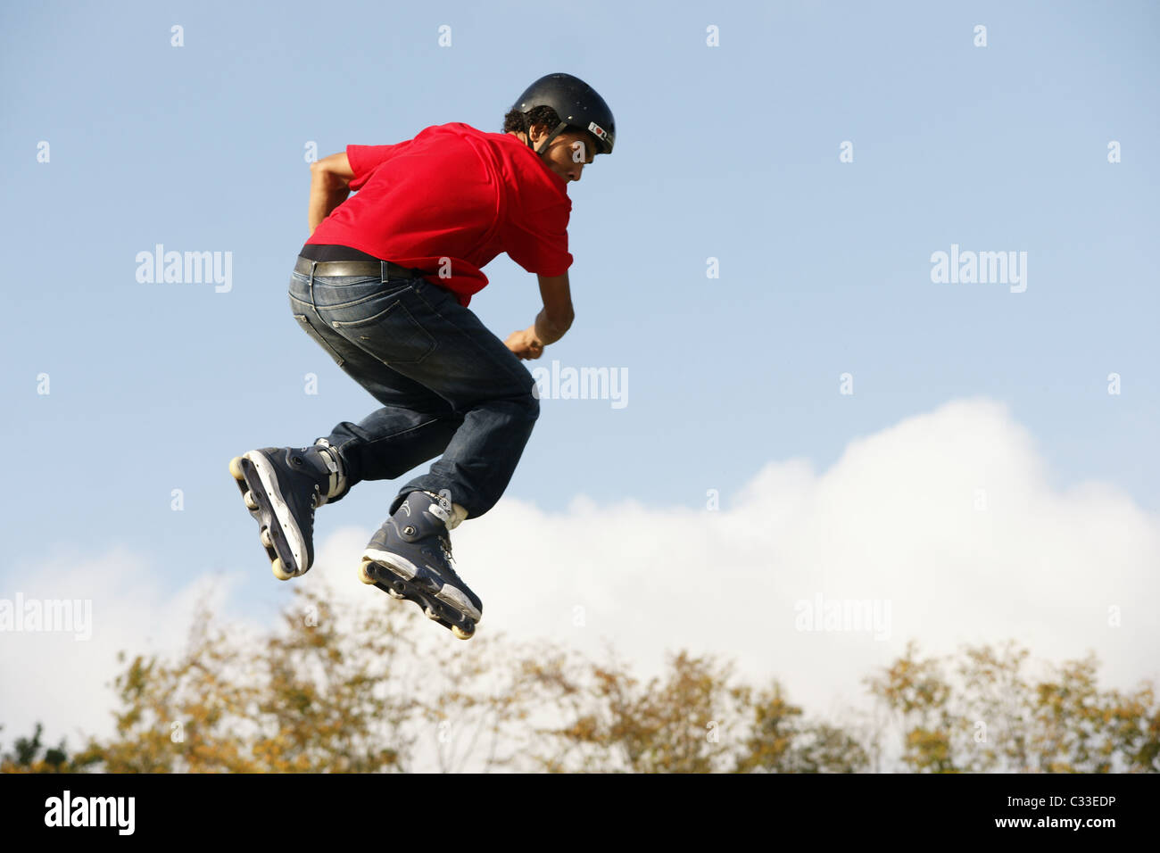 Inline skates and jump hi-res stock photography and images - Alamy
