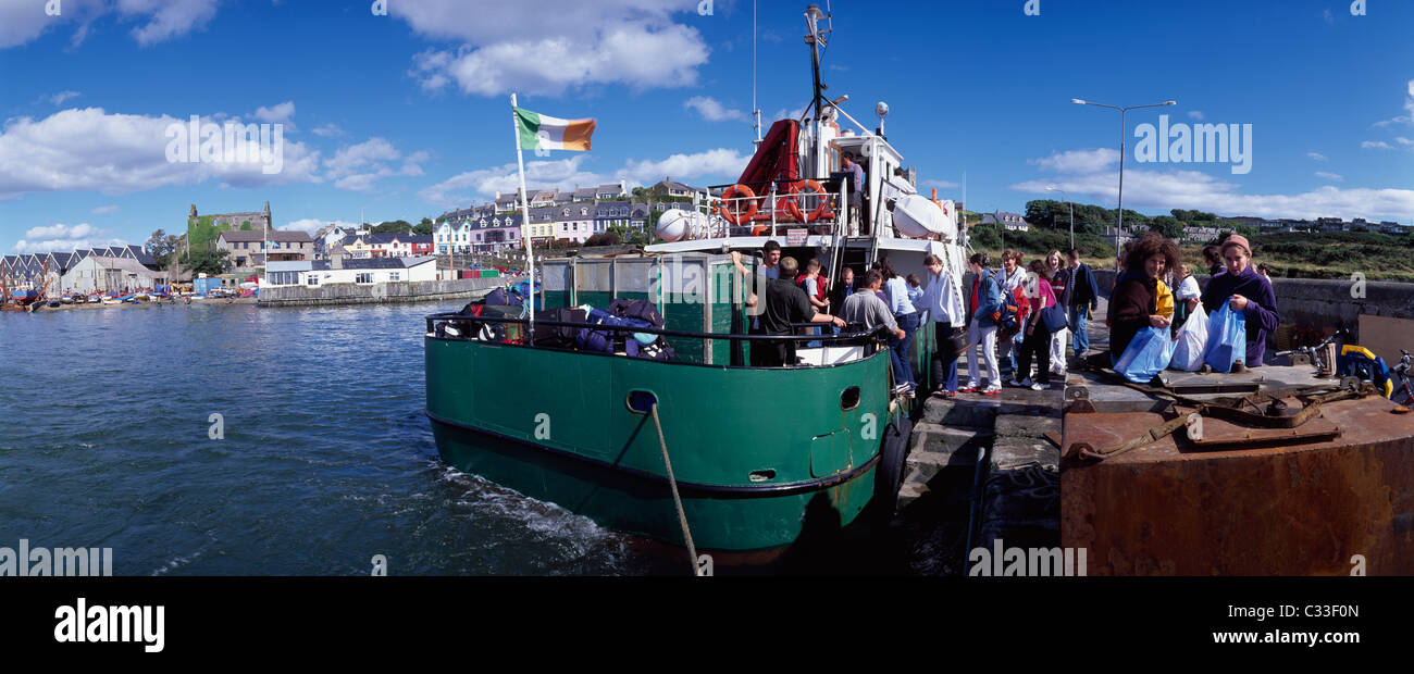Baltimore Harbour,Co Cork,Ireland;Tourists Boarding A Ferry Stock Photo ...