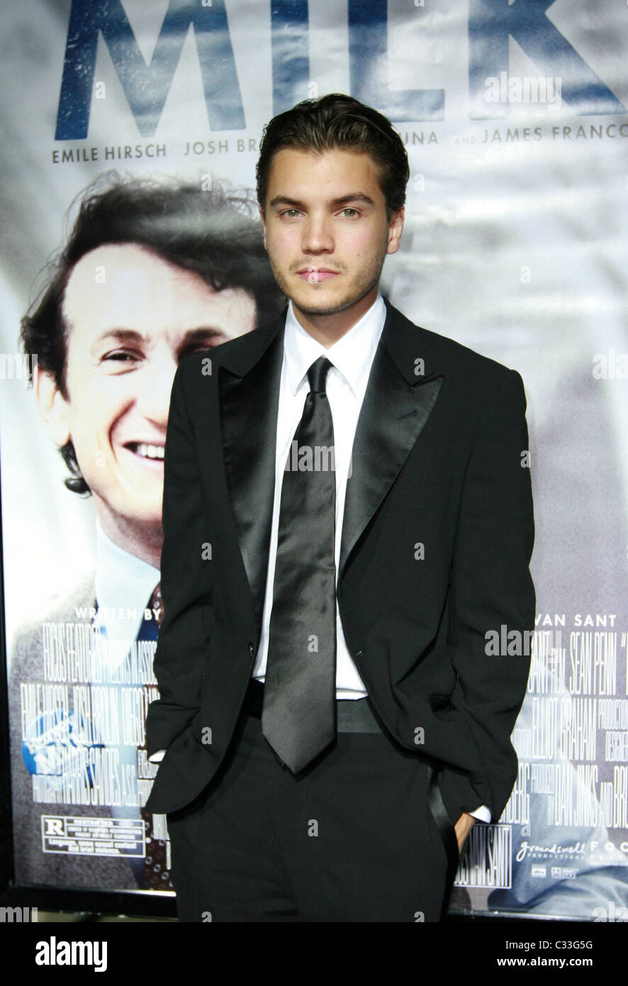 Emile Hirsch Los Angeles premiere of 'Milk' at the Academy of Motion ...