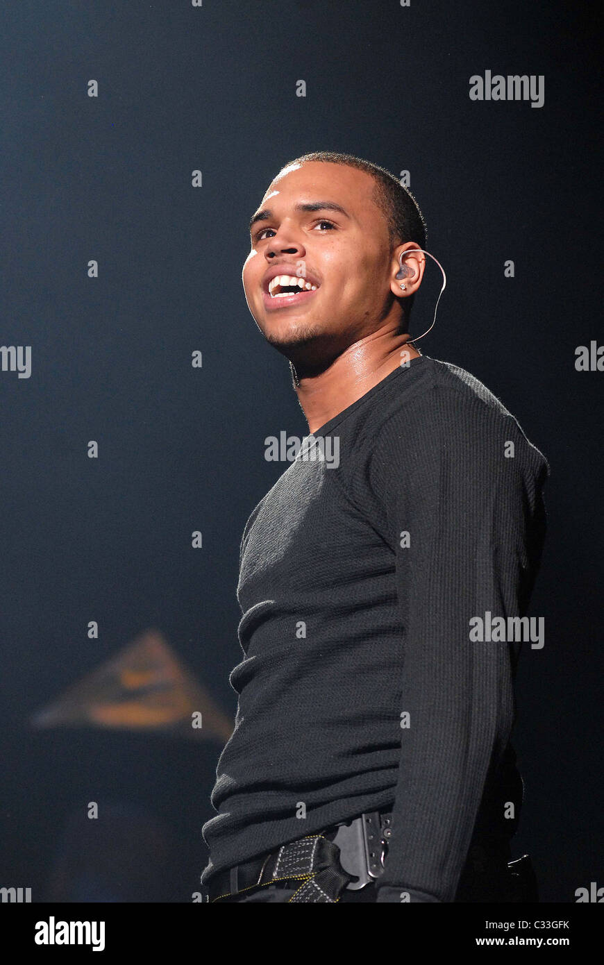 Chris Brown performs at The O2 Arena Dublin, Ireland - 07.01.09 Stock ...