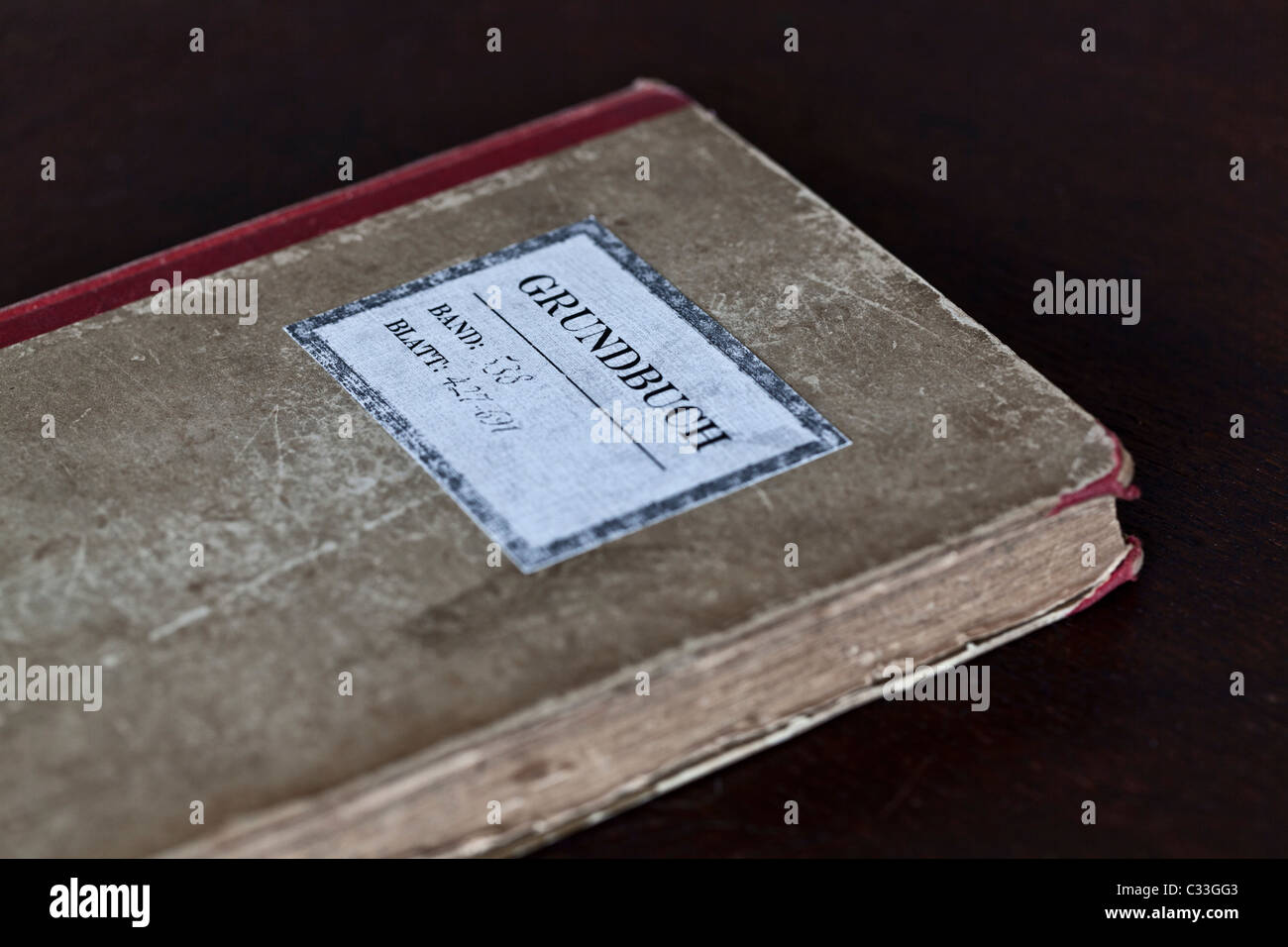 An old german cadastral register (land charge register) - Deutsches ...