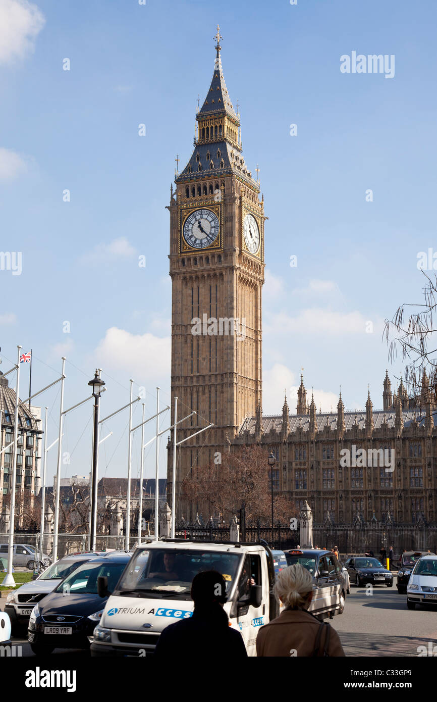 Big ben Clock Tower of the Palace of Westminster/Houses of Parliament ...