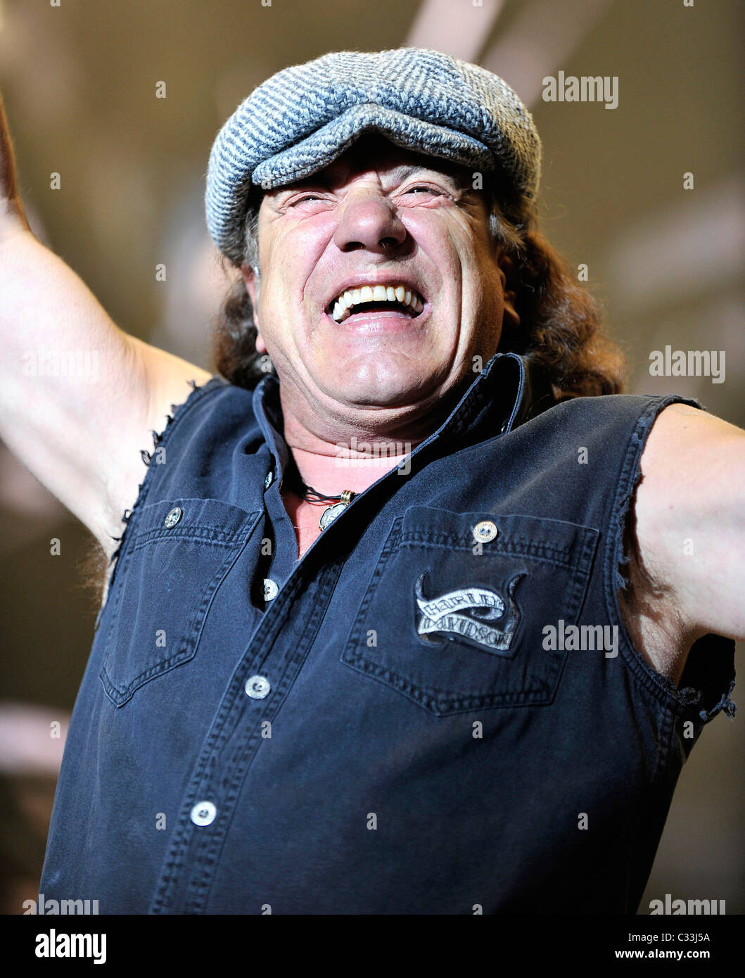 Brian Johnson AC/DC performing the 'Black Ice World Tour' at Rogers ...
