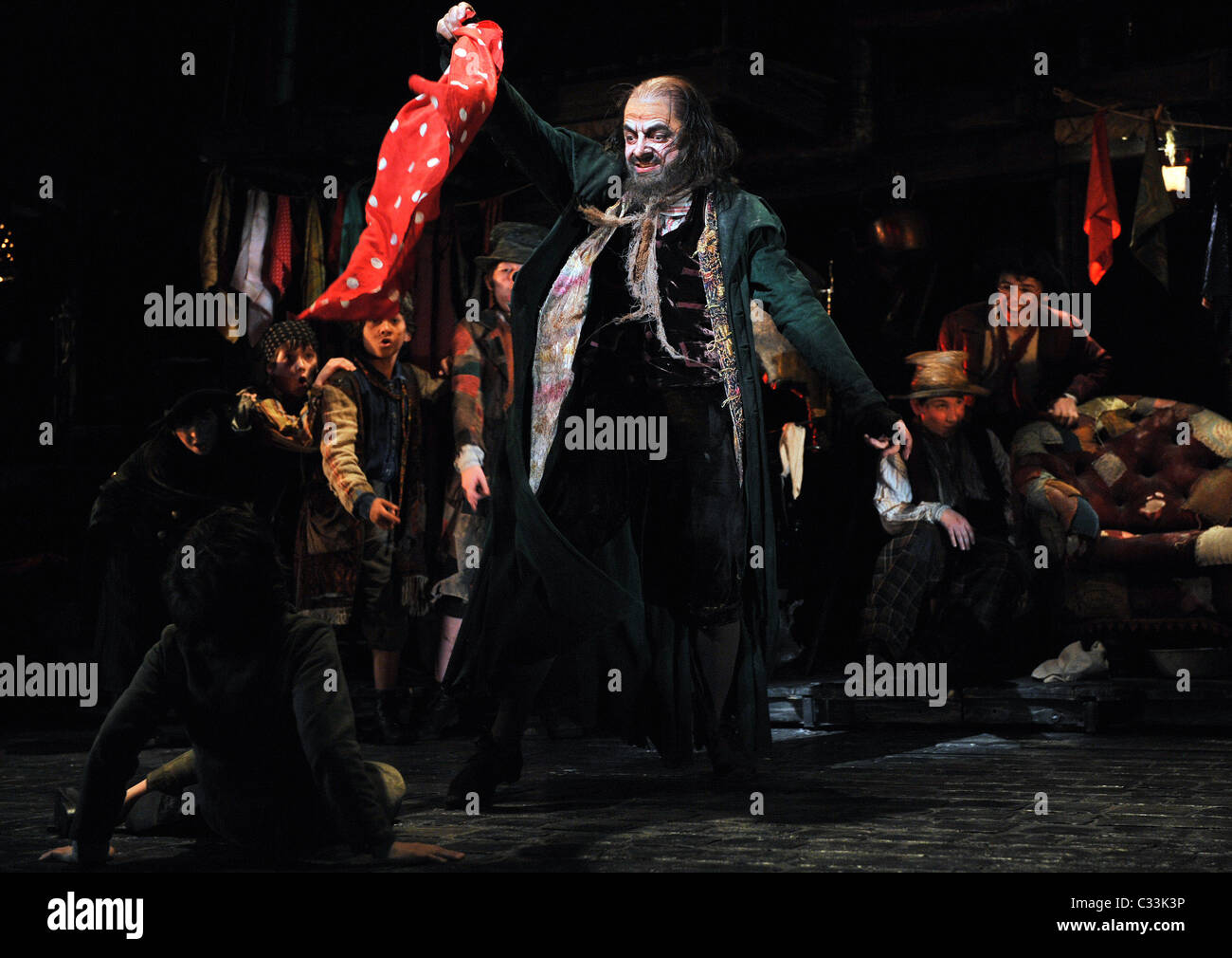 Rowan Atkinson as Fagin Oliver! - Photocall held at the Theatre Royal ...