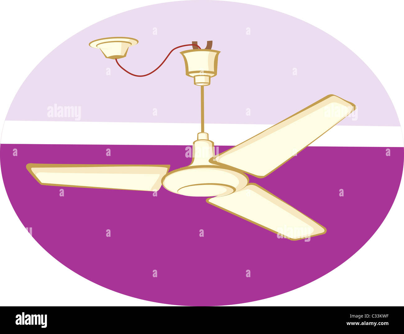 Brown Ceiling fan Stock Photo - Alamy