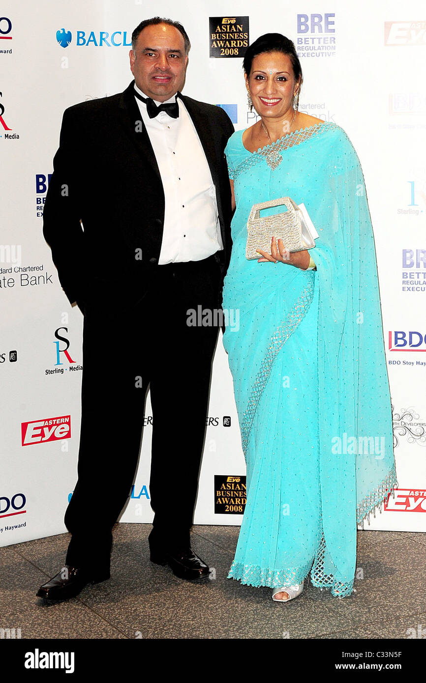 Kamel Hothi and Swarn Hothi Eastern Eye Asian Business Awards 2008 at Wembley National Stadium ...