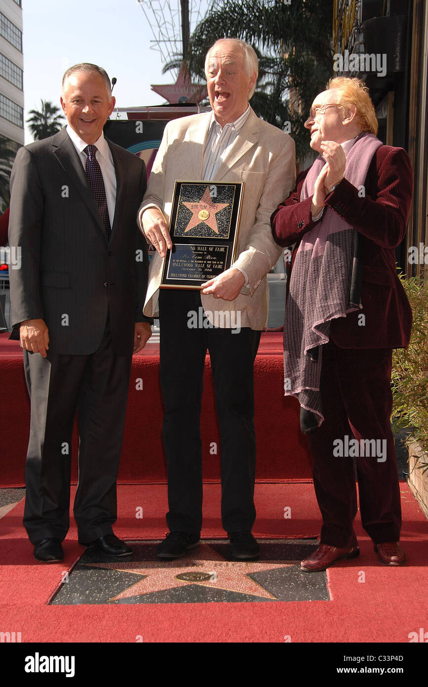 Dick Cook, Sir Tim Rice, Peter Asher Sir Tim Rice honoured with the 2 ...