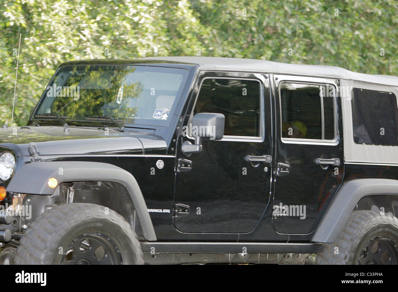 David Beckham picks up his children from school Los Angeles, California ...