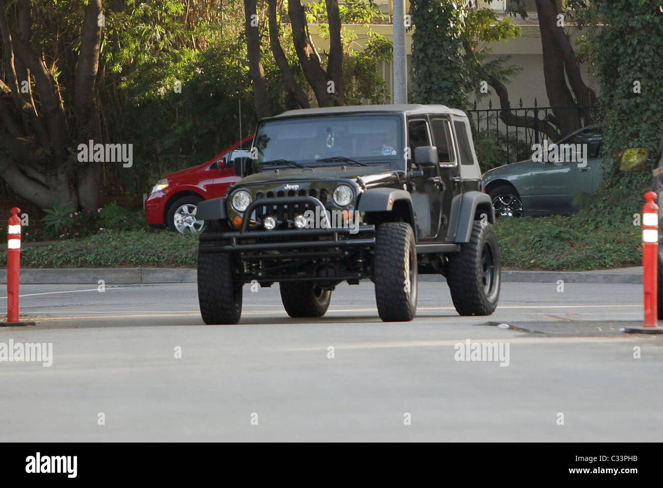 David Beckham picks up his children from school Los Angeles, California ...