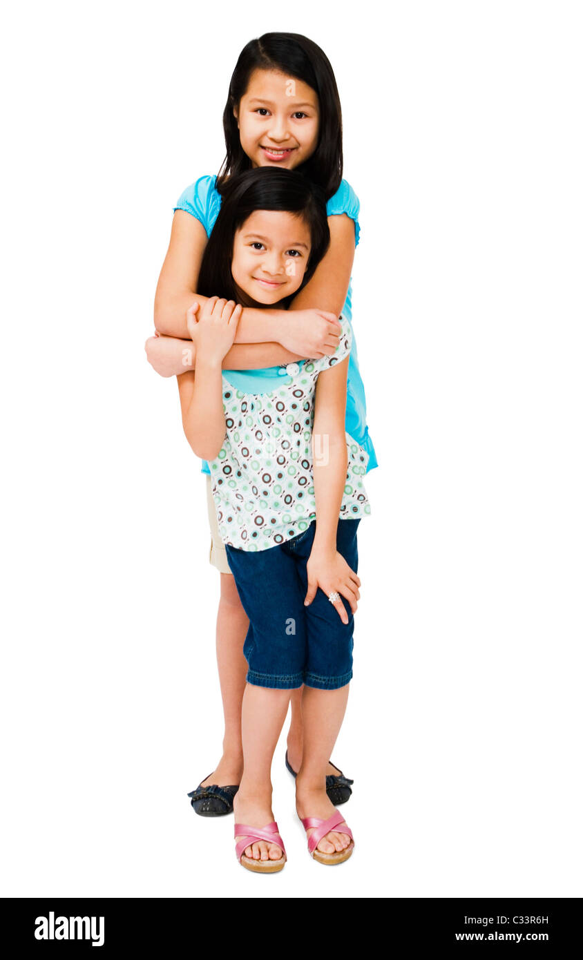 Close up two girls hugging other hi-res stock photography and images ...