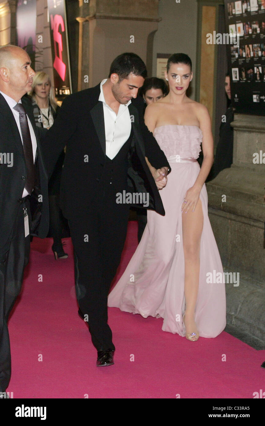 Miguel Angel Silvestre and Katy Perry arrive at the 55th Annual ONDA ...