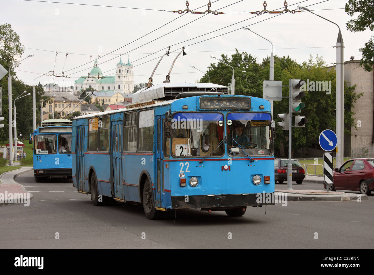 Trolleybuses cables hi-res stock photography and images - Alamy