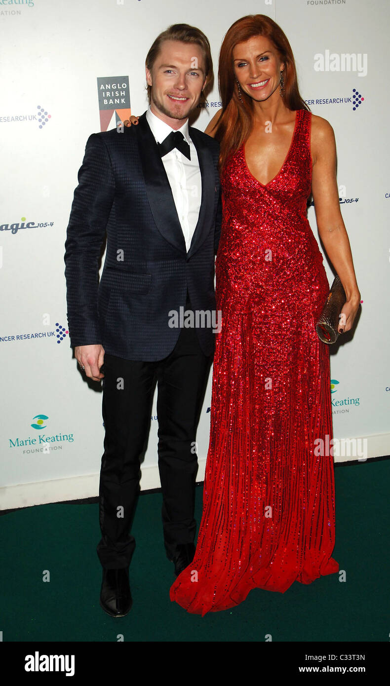 Ronan Keating & Wife The Emeralds and Ivy Ball for Cancer Research UK ...