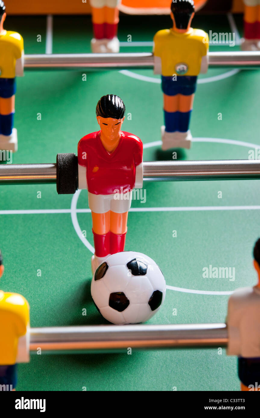 detail of table football Stock Photo - Alamy