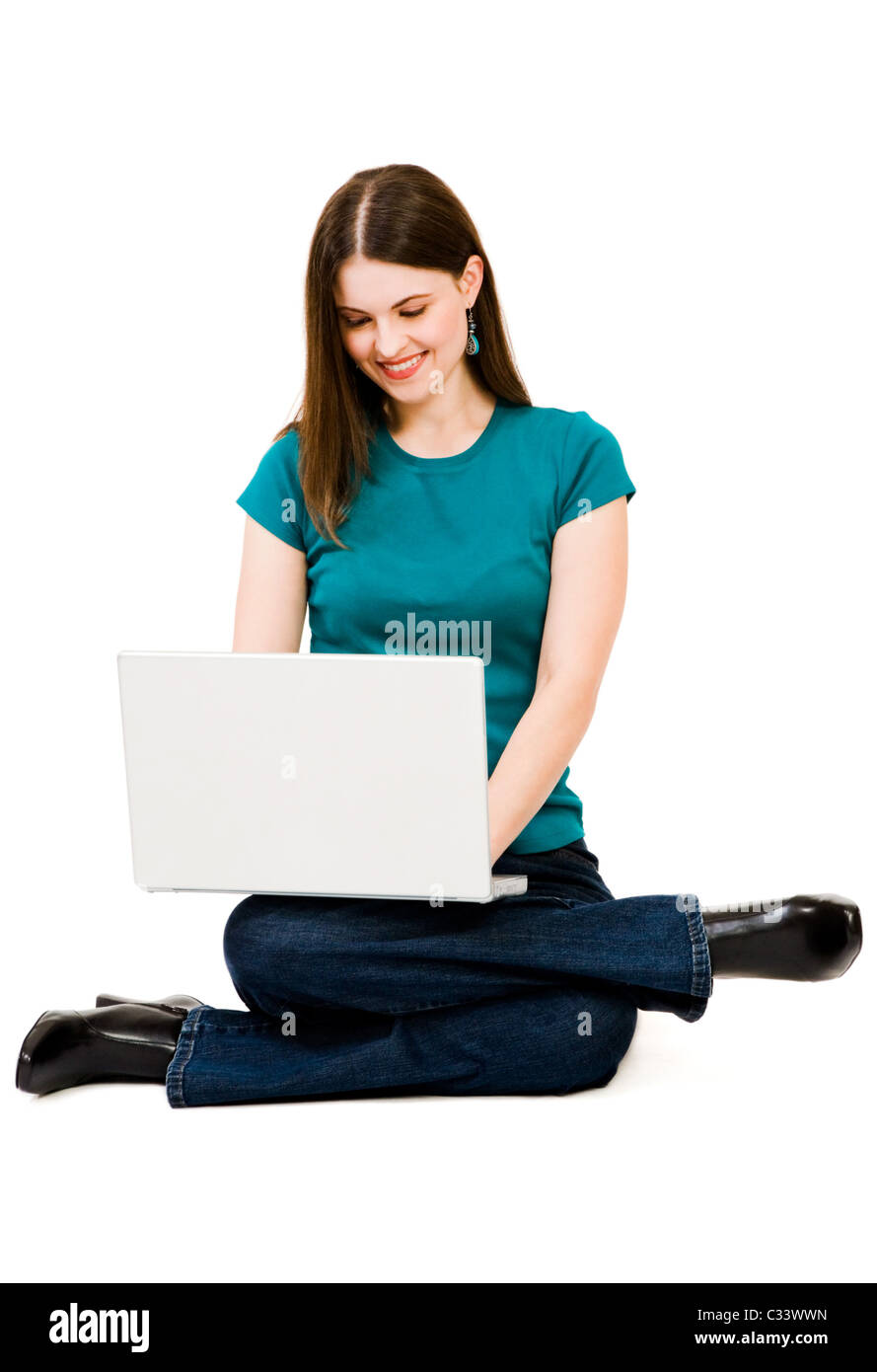 Beautiful woman smiling using hi-res stock photography and images - Alamy