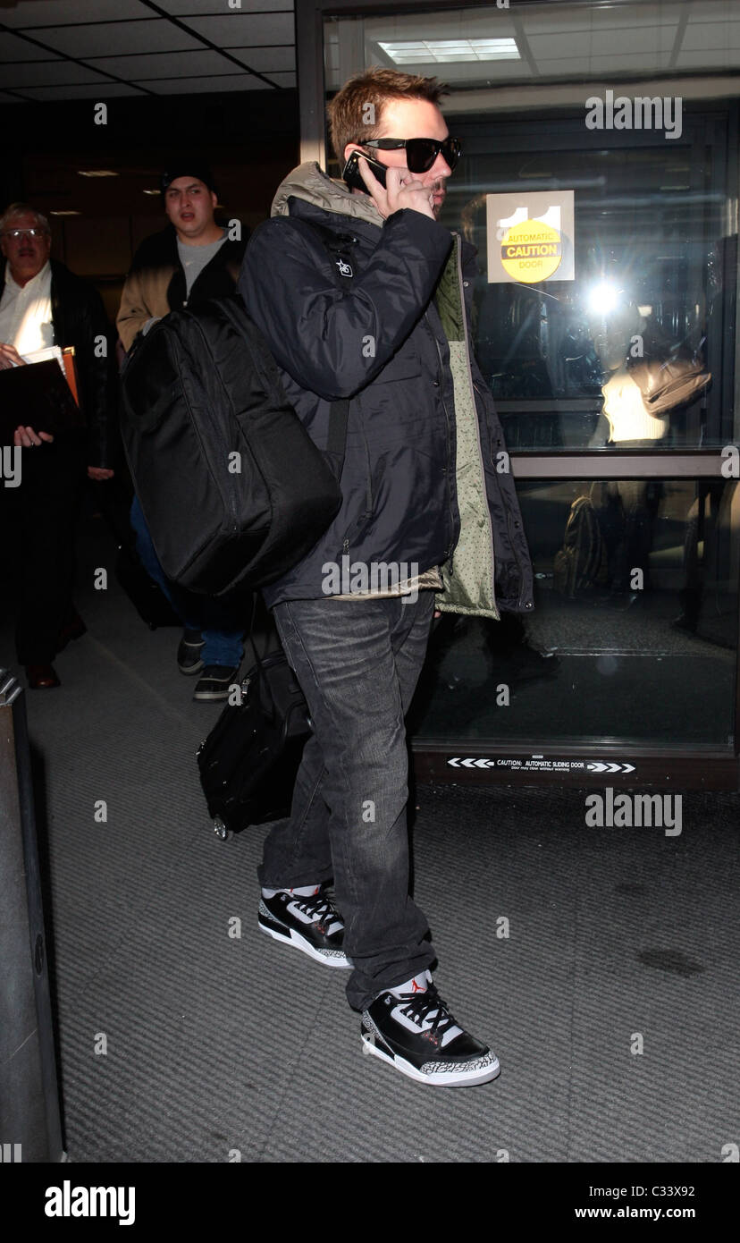 DJ AM aka Adam Goldstein arriving with a mystery woman at Salt Lake ...