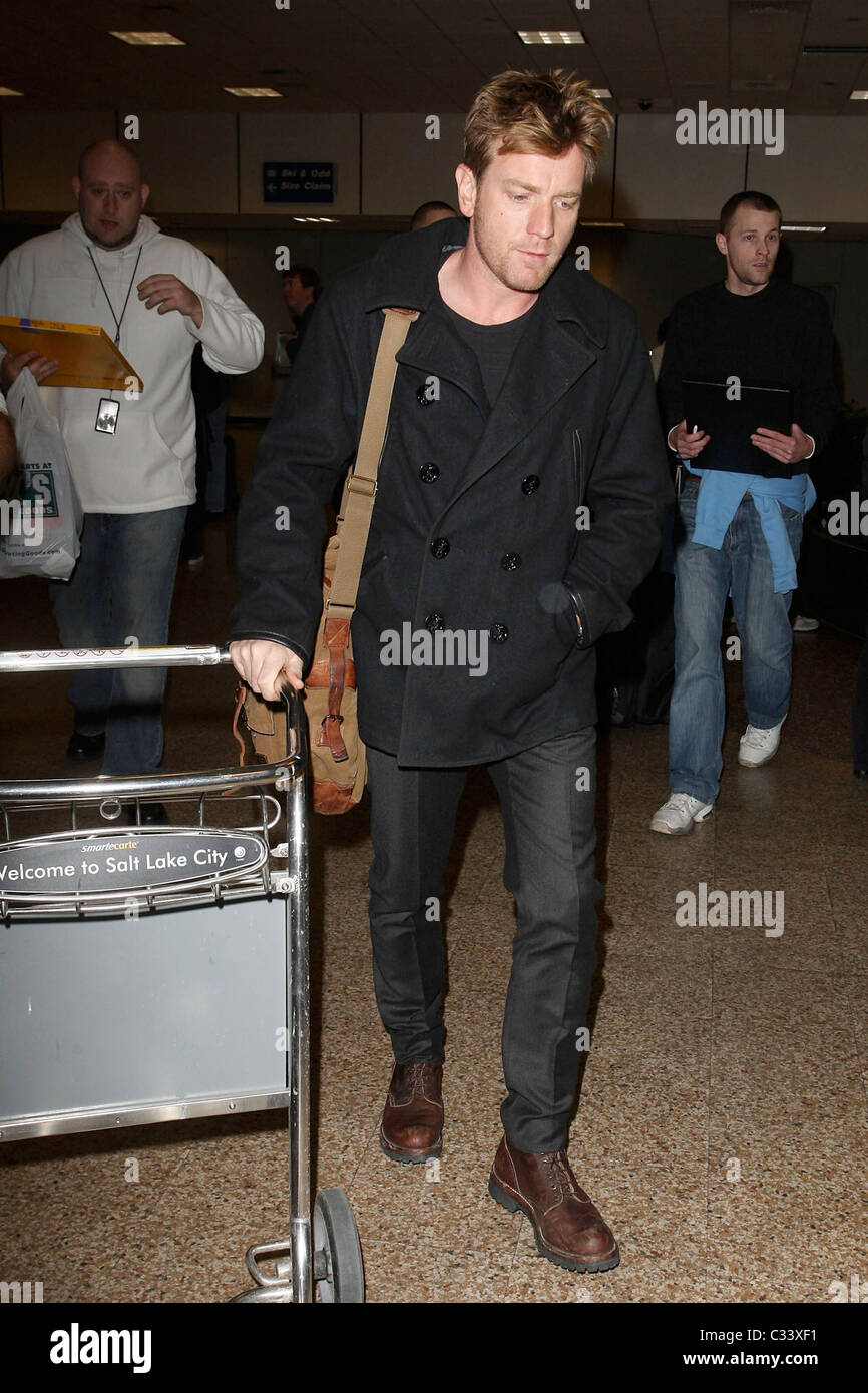 I Love You Phillip Morris' star Ewan McGregor arriving at Salt Lake ...