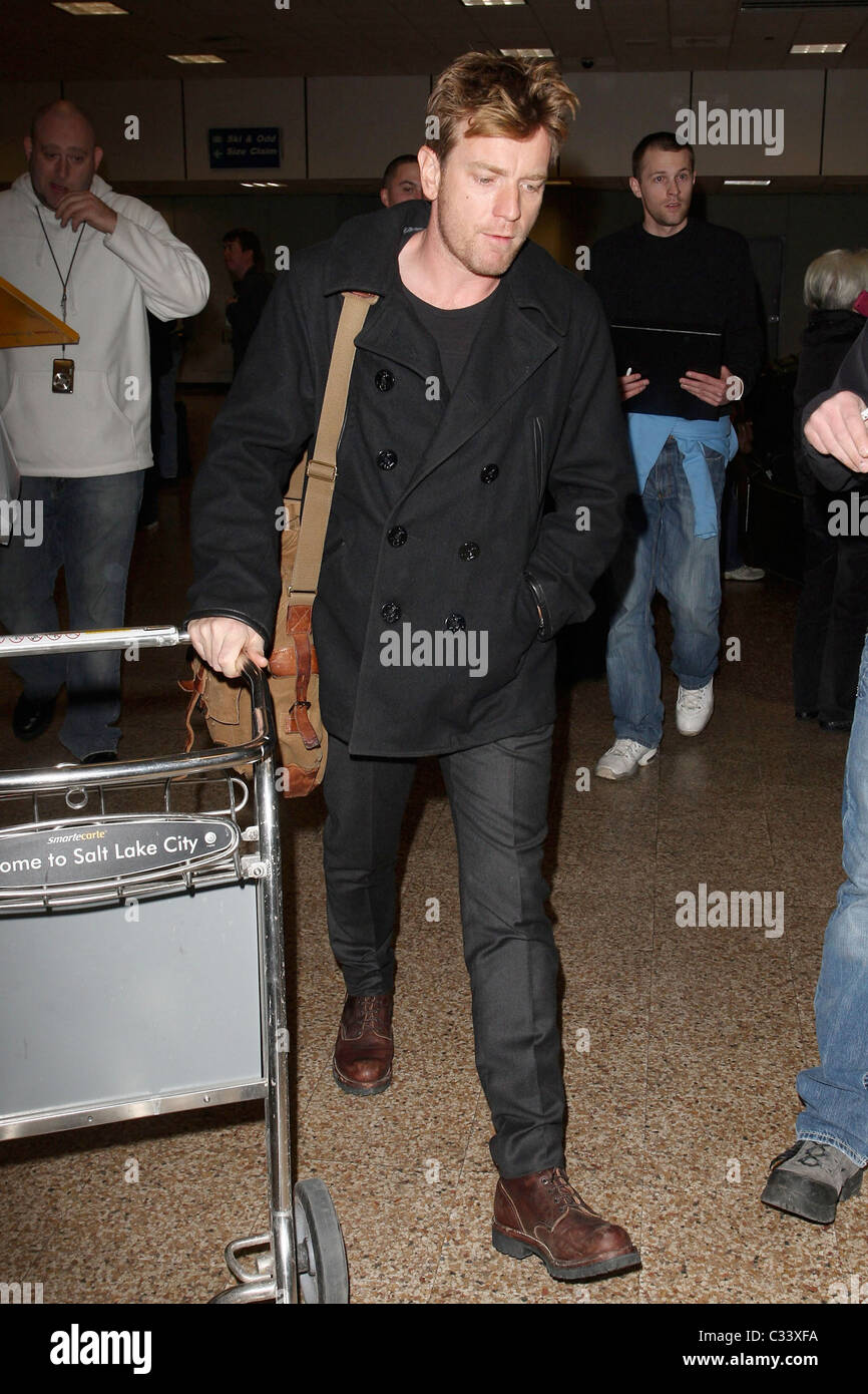 I Love You Phillip Morris' star Ewan McGregor arriving at Salt Lake ...