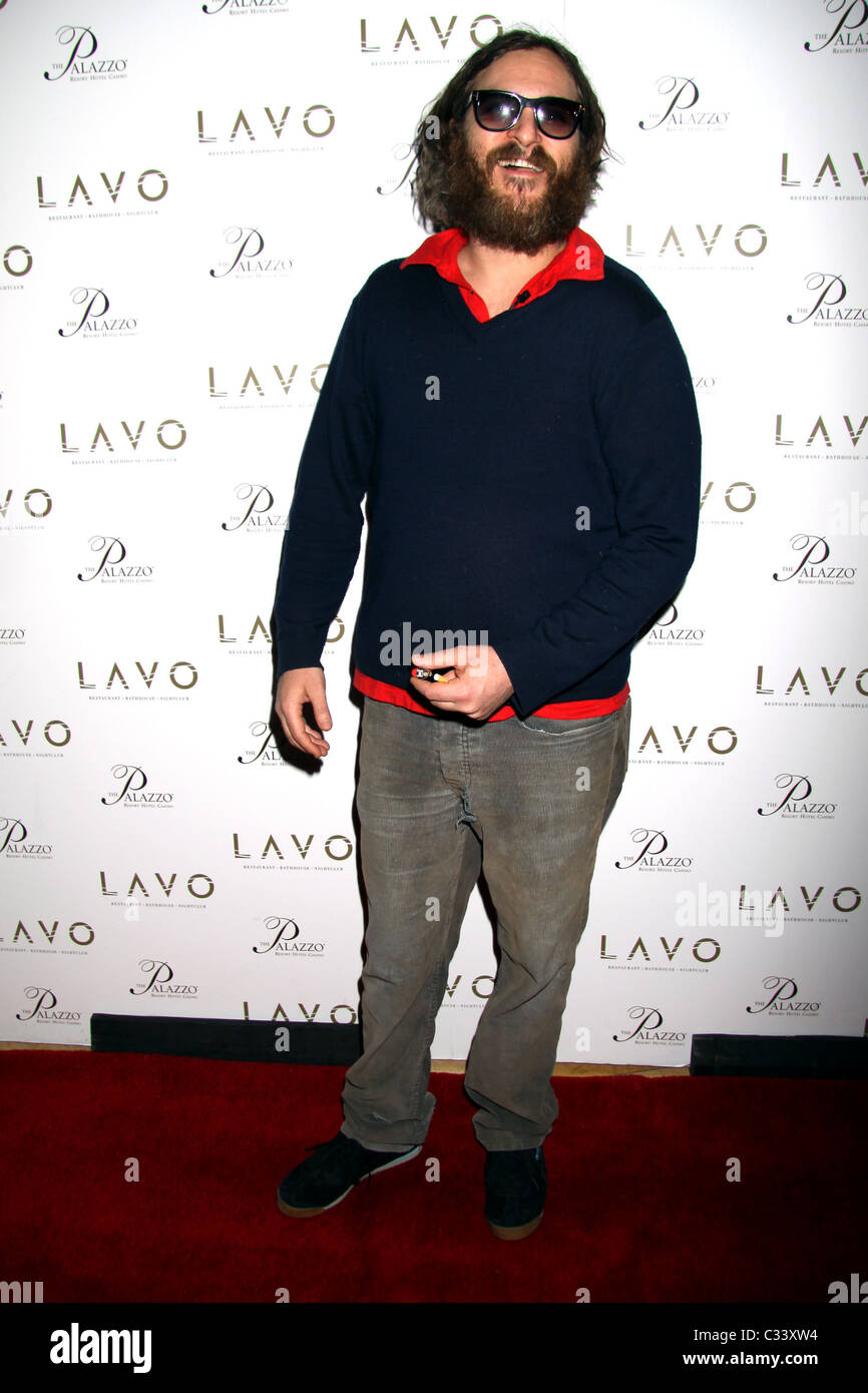 Joaquin Phoenix arrives at the LAVO nightclub at the Palazzo Hotel and ...
